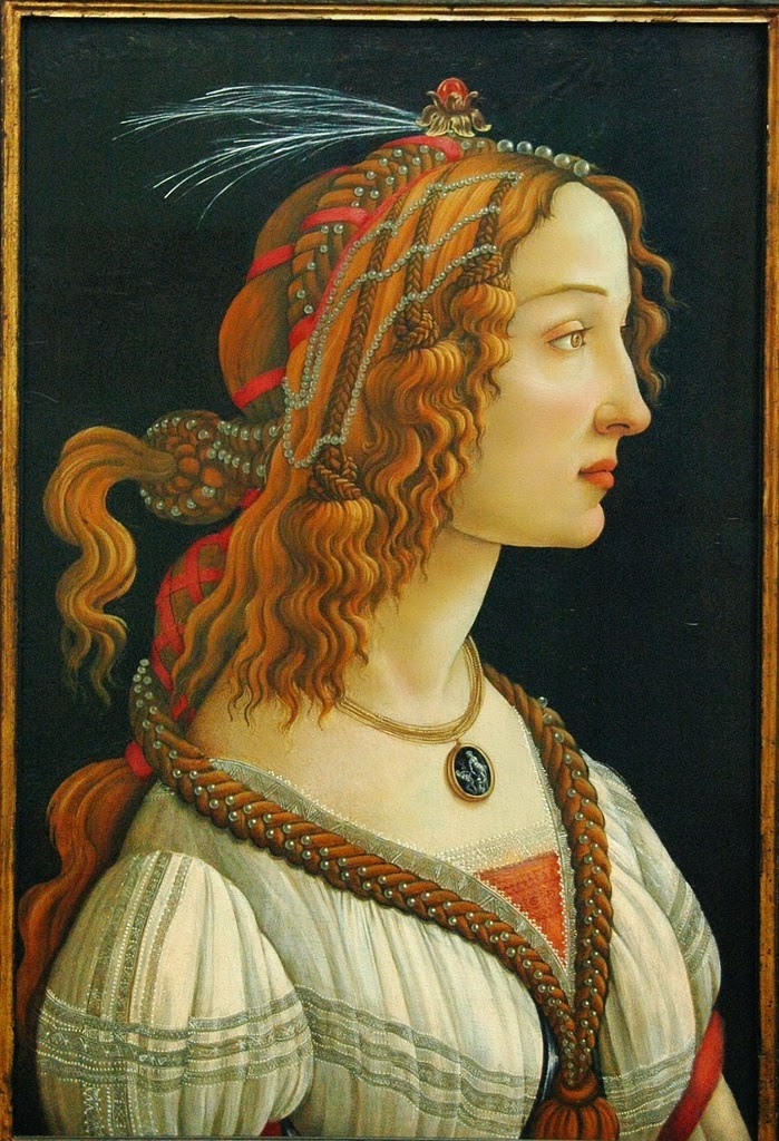 BEAUTIFUL PAINTINGS: Sandro BOTTICELLI Idealized Portrait of A Lady