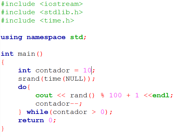 Dicas - Rafael J. Andrade: Função C++: rand() e srand(time(NULL))