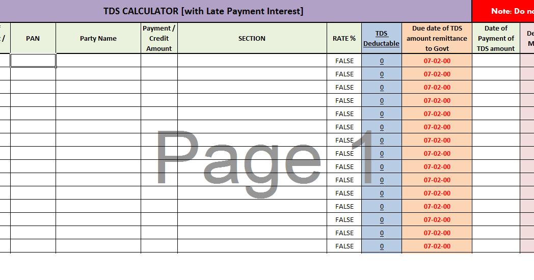 New TDS Calculator (Updated) in Excel ~ Simple Tax India - Latest Tax ...