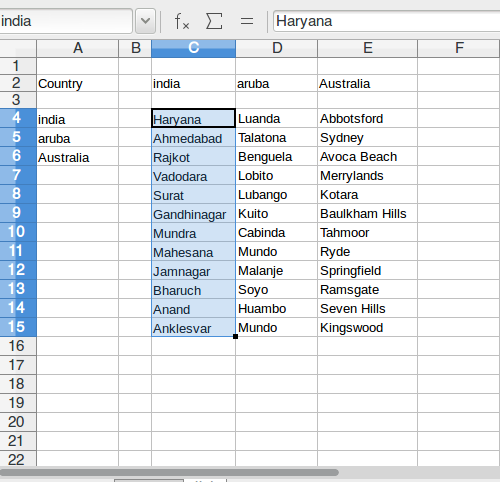 country and city drop-down with dependent in excel sheet - laxman chavda