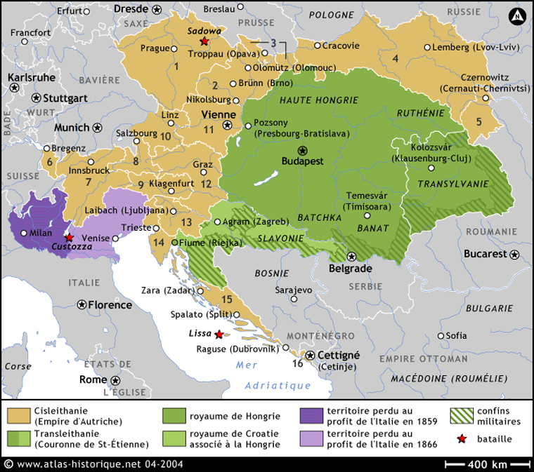 Historiabarriga: Mapa. Evolución territorial del Imperio Austrohúngaro ...