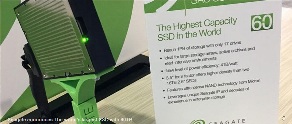 Seagate announces The world's largest SSD with 60TB | Computer Graphics ...