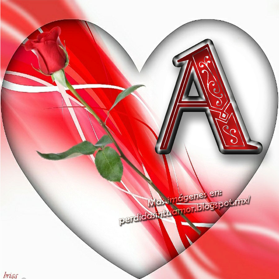 FRASES PARA TI: CORAZÓN EN BLANCO CON TU INICIAL ( A )