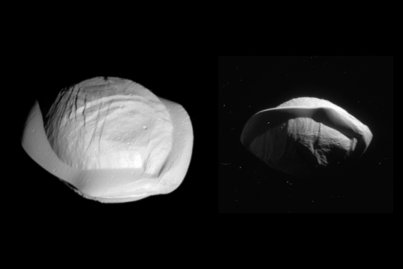 Acercar las estrellas: Espectaculares imágenes de Pan, satélite de Saturno.