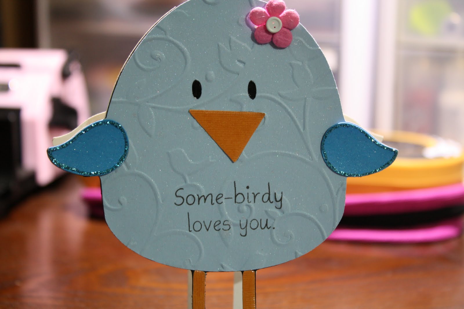 redheaded crafter: Bird Shaped Card