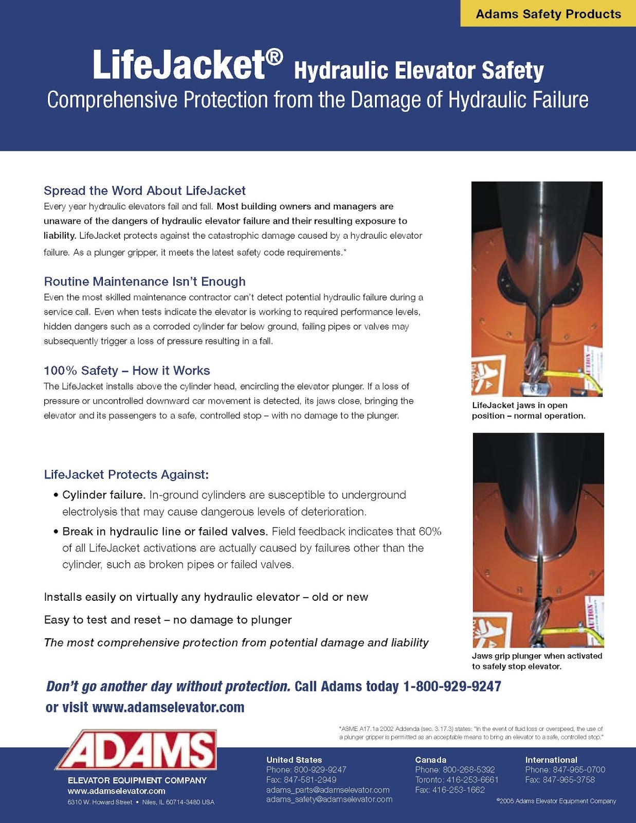 Chicago Elevator Maintenance - Colley Elevator: Elevator Life Jacket ...