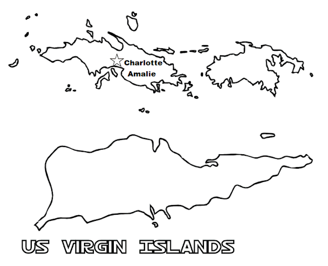 Blog de Biologia: US Virgin Islands Map coloring page