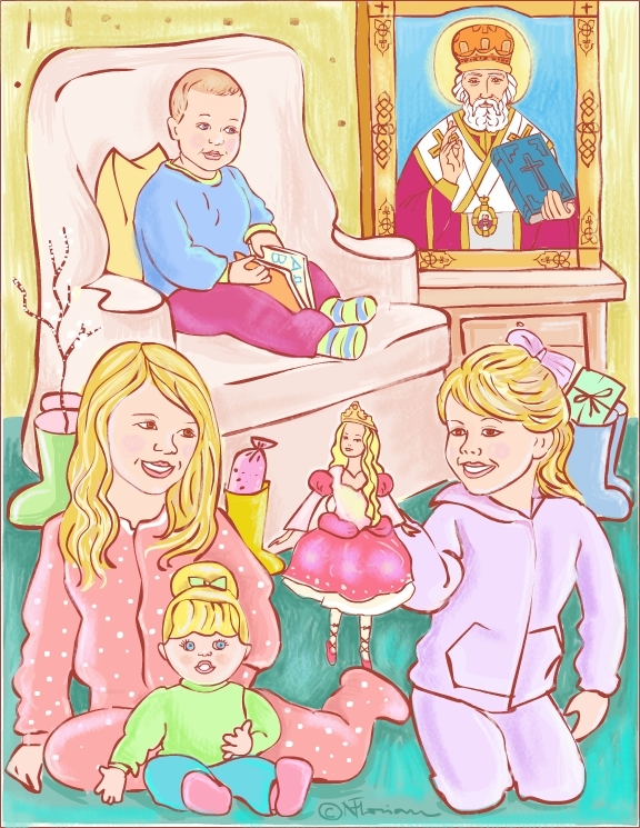 Nicole's Free Coloring Pages: Copii, vine Mos Nicolae! Pregatiti-va ...