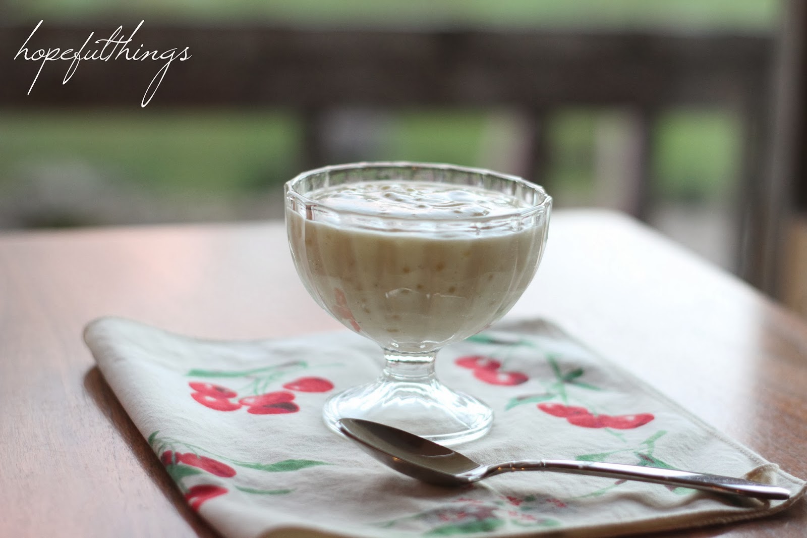 Hopeful: Tapioca Pudding