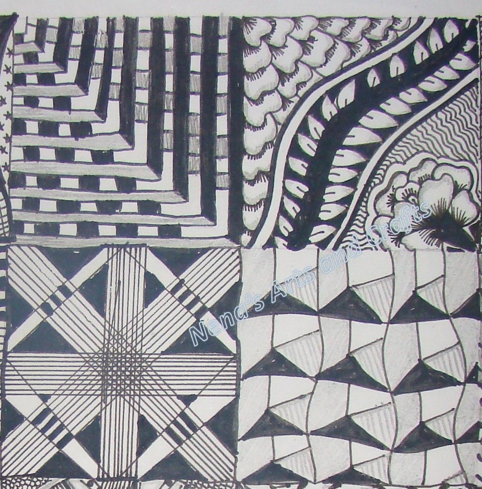 Nena's Arts and Crafts: A4 Size Zentangle Tiles