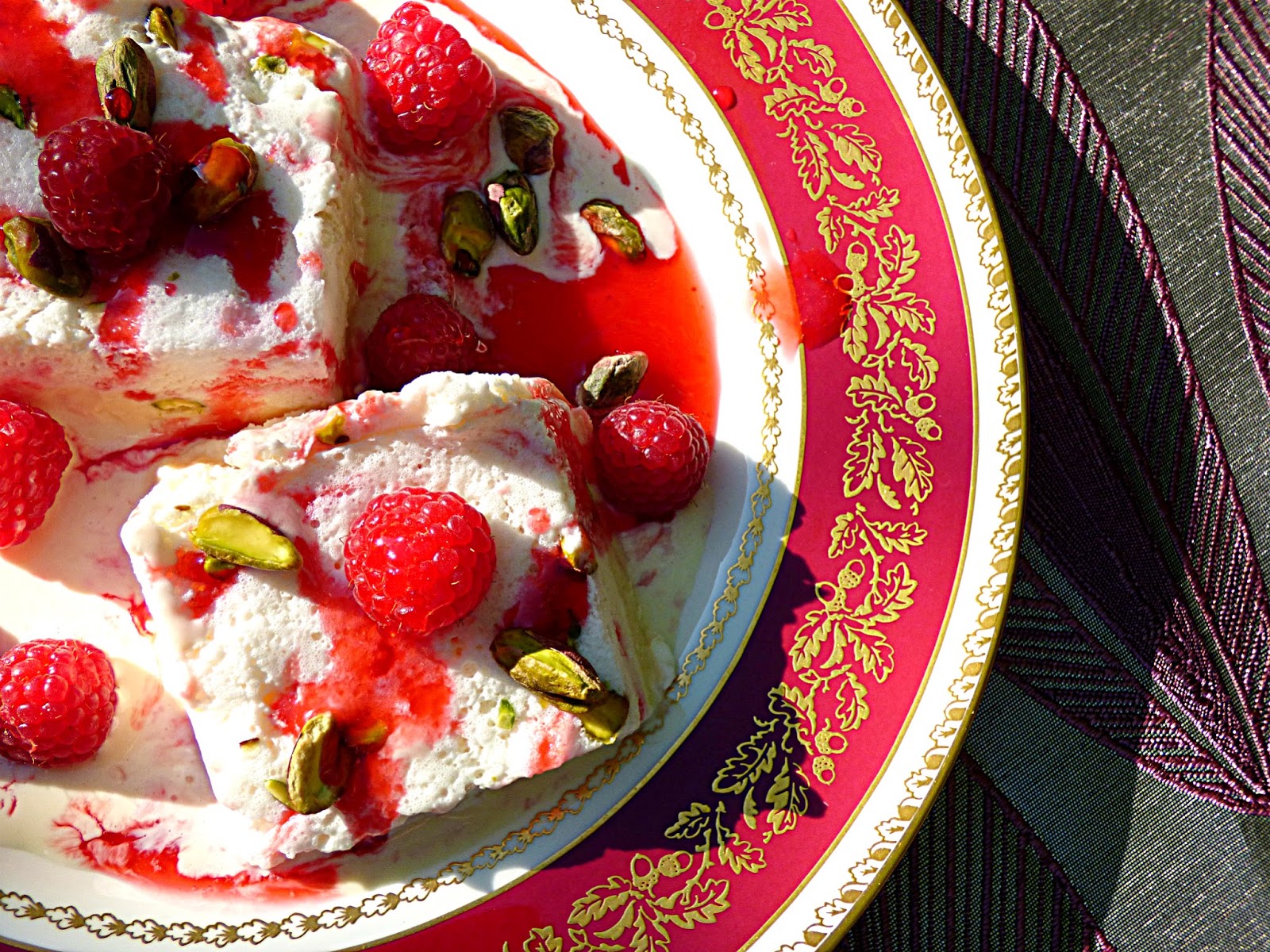 Chez Maximka: Raspberry ripple parfait with pistachios
