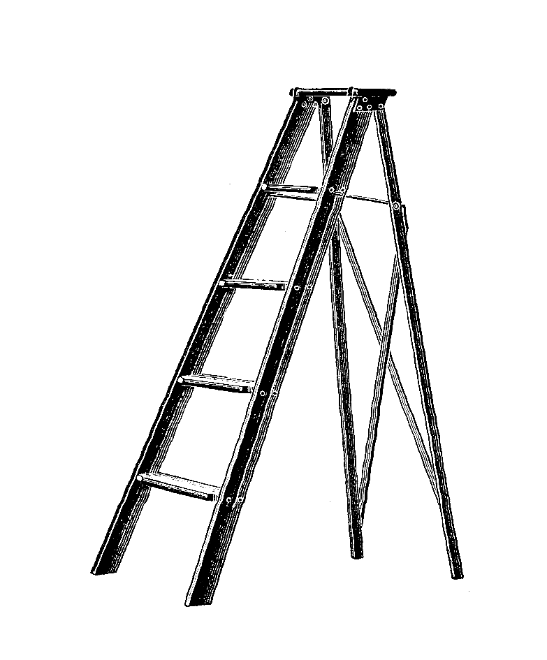 Digital Stamp Design: Free Ladder Digital Stamp: 1913 Step Ladder ...