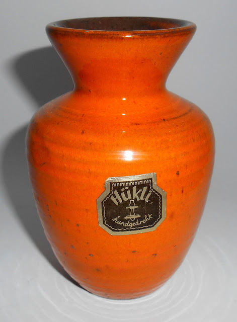 muzeeum: BRILLIANT ORANGE RETRO WEST GERMAN POTTERY HÜKLI KERAMIK VASE ...