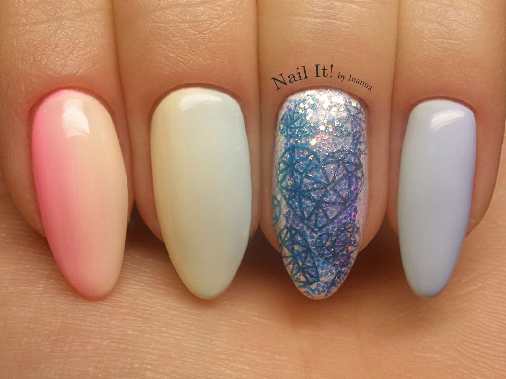 Indigo "Pixel Effect" (Swatch & Review) + B.Loves Plates "B.00 Rainbows ...