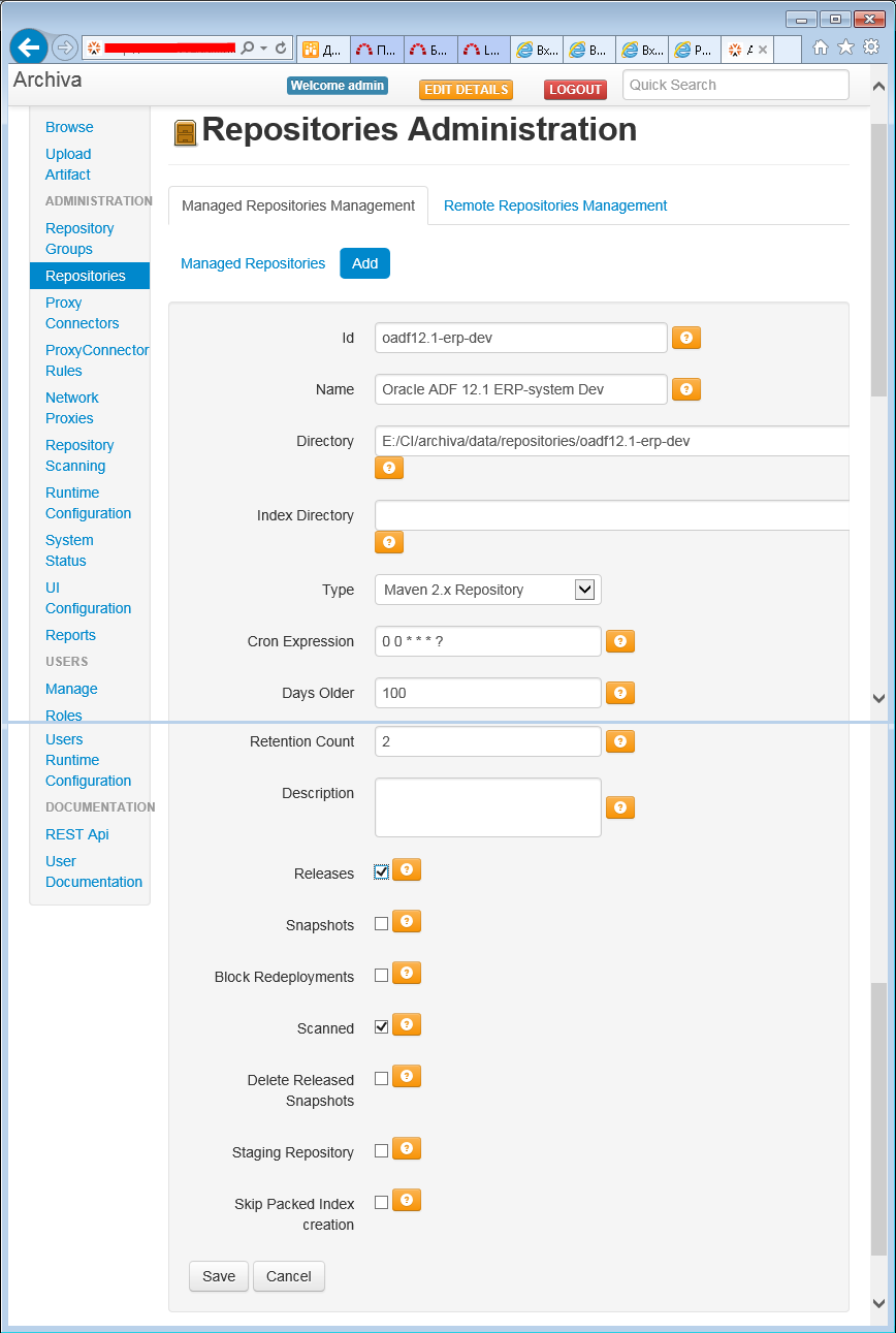 Установка и настройка Maven-репозитория артефактов Apache Archiva под Windows - Создание программ