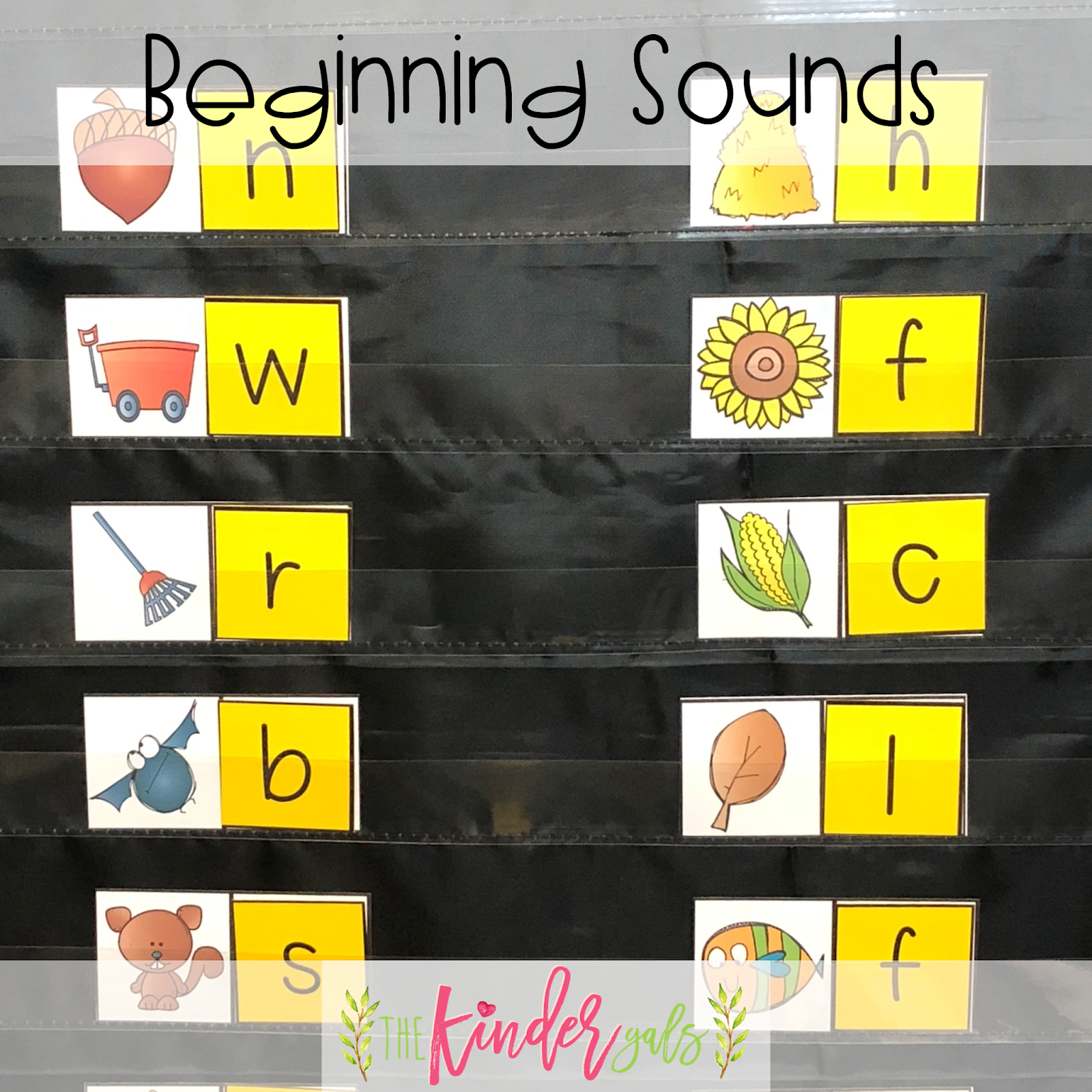 KinderGals: 6 Ways to Use the Pocket Chart in the Fall