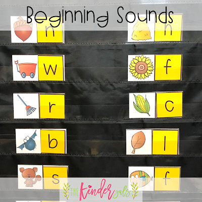 KinderGals: 6 Ways to Use the Pocket Chart in the Fall