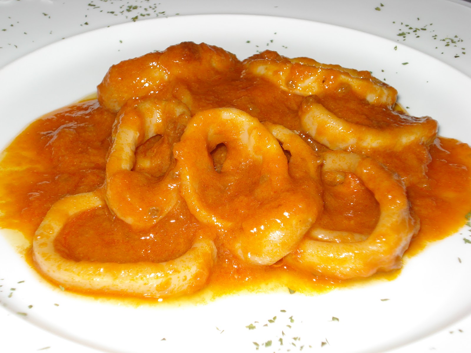 Recetillas de Mer: CALAMARES EN SALSA PICANTE