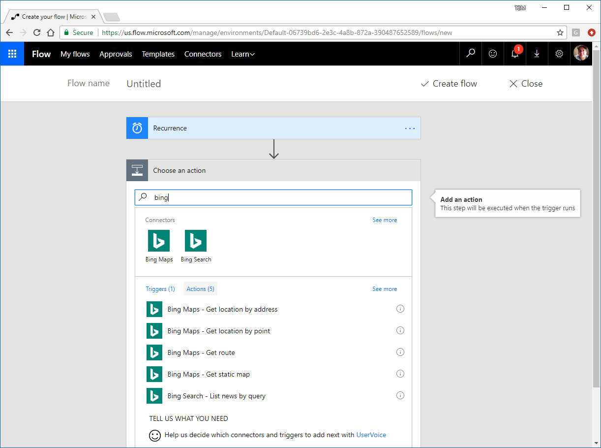 ucomsGeek: Using Microsoft Flow to Search Bing News and Post to ...