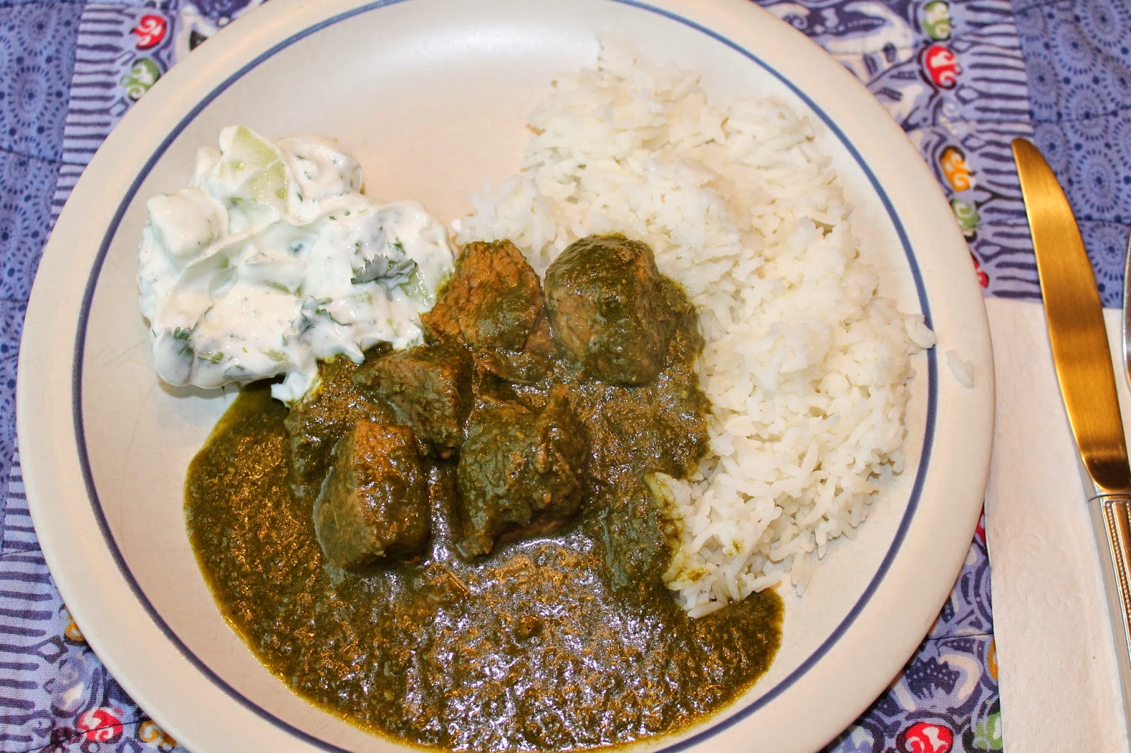 Eric's Culinary Adventures: Beef Saag ("Saag Gosht")