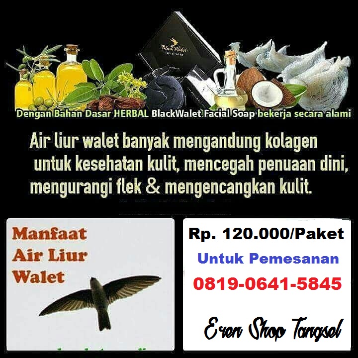 Blackwalet Sabun Alami Pembersih Wajah ~ Resep Sehat