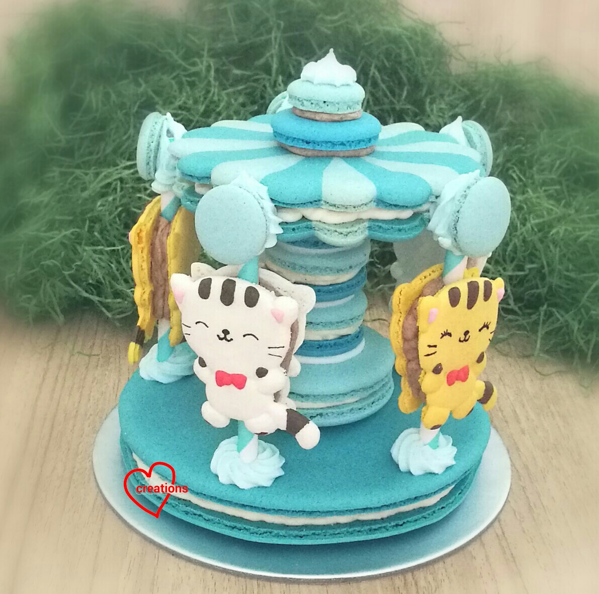 Loving Creations for You: Happy Cat Earl Grey Lavender Macaron Carousel