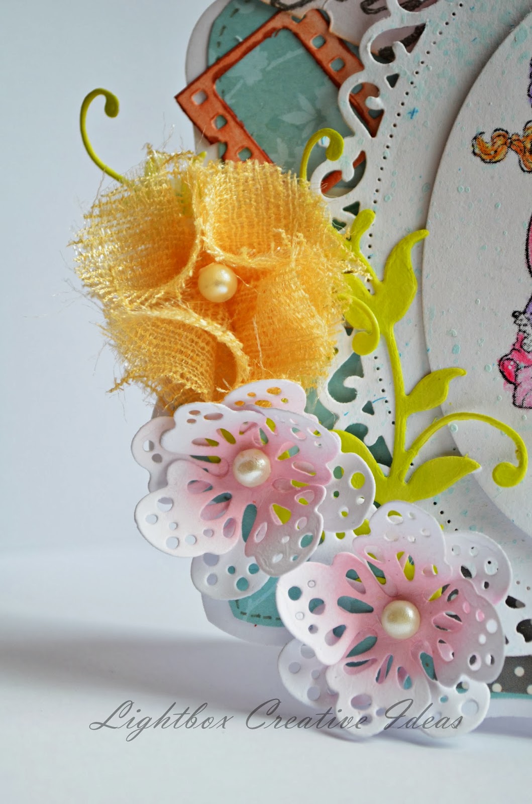 Lightbox creative Ideas: Its a girl ! - Tilda card