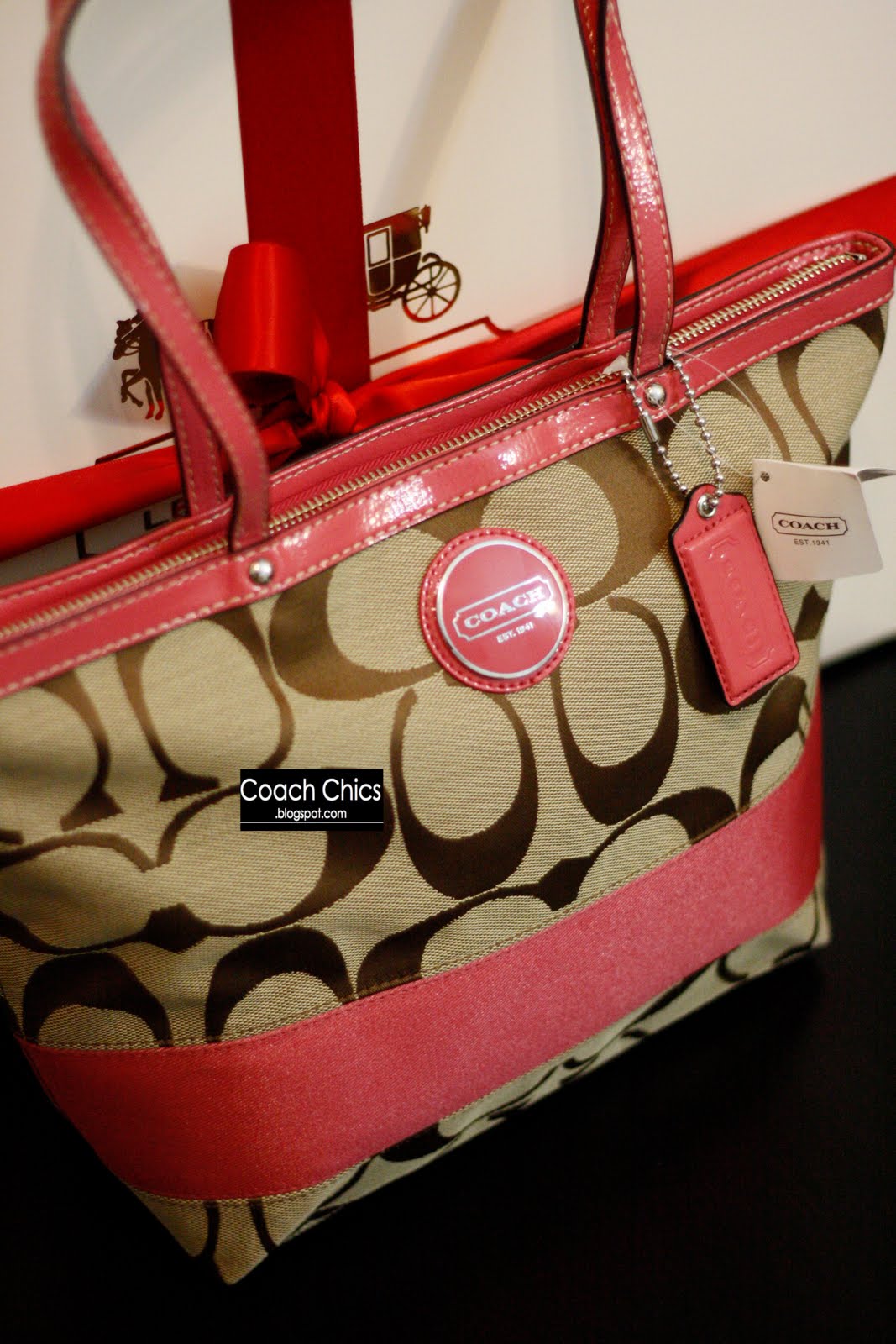 Coach Chics: NEW COACH COLLECTION- Signature Stripe Tote