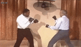 Basement Gym Boxing: Johnny Carson Outboxing Joe Frazier: GIF Spotlight