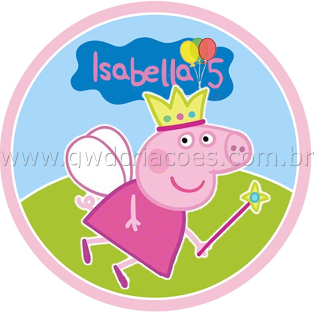 Adesivos Redondo: Adesivo Redondo Peppa Pig