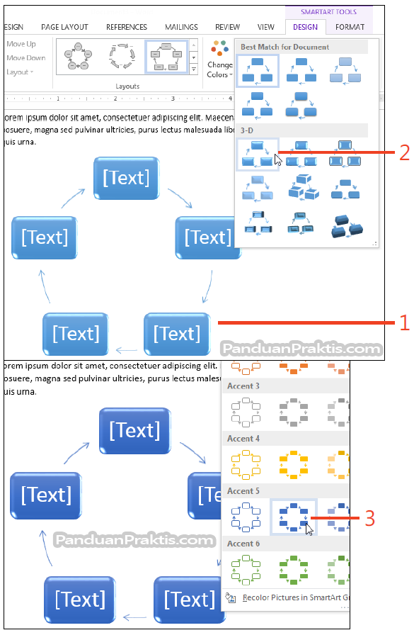 Cara Memformat Diagram SmartArt Di Microsoft Word - Lab Wisnu