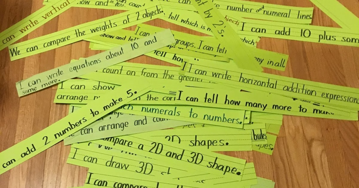 Good-bye Kindergarten: Kid-Friendly Math Objectives