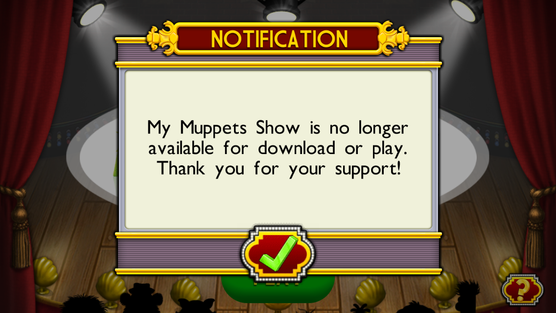 Muppet Stuff: RIP My Muppets Show!