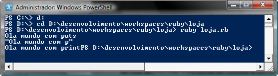 Tecnologia da Informática: Ruby