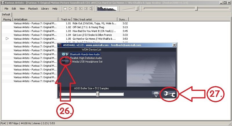 เพิ่มคุณภาพเสียง foobar2000 ให้เพราะด้วย asio4all
