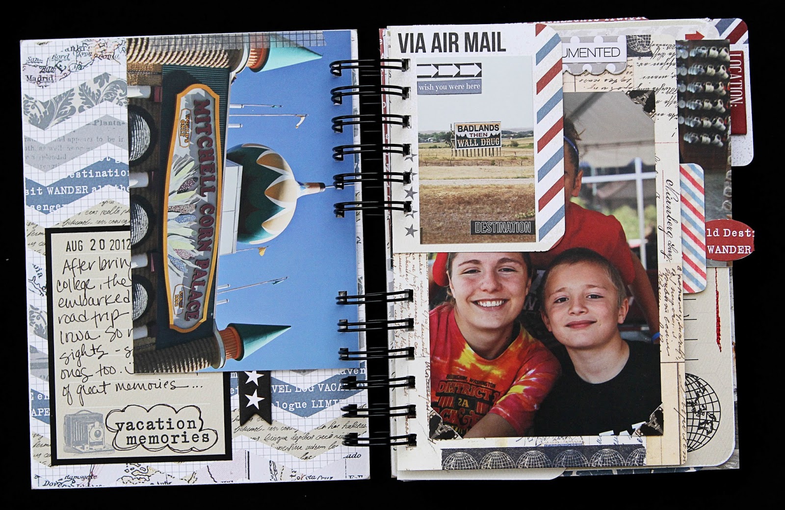 TERESA COLLINS DESIGN TEAM: Far & Away travel mini book by Julie