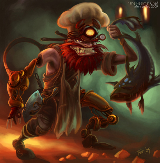 Mervyn Teo Art Blog: The Realms: Gnome Chef