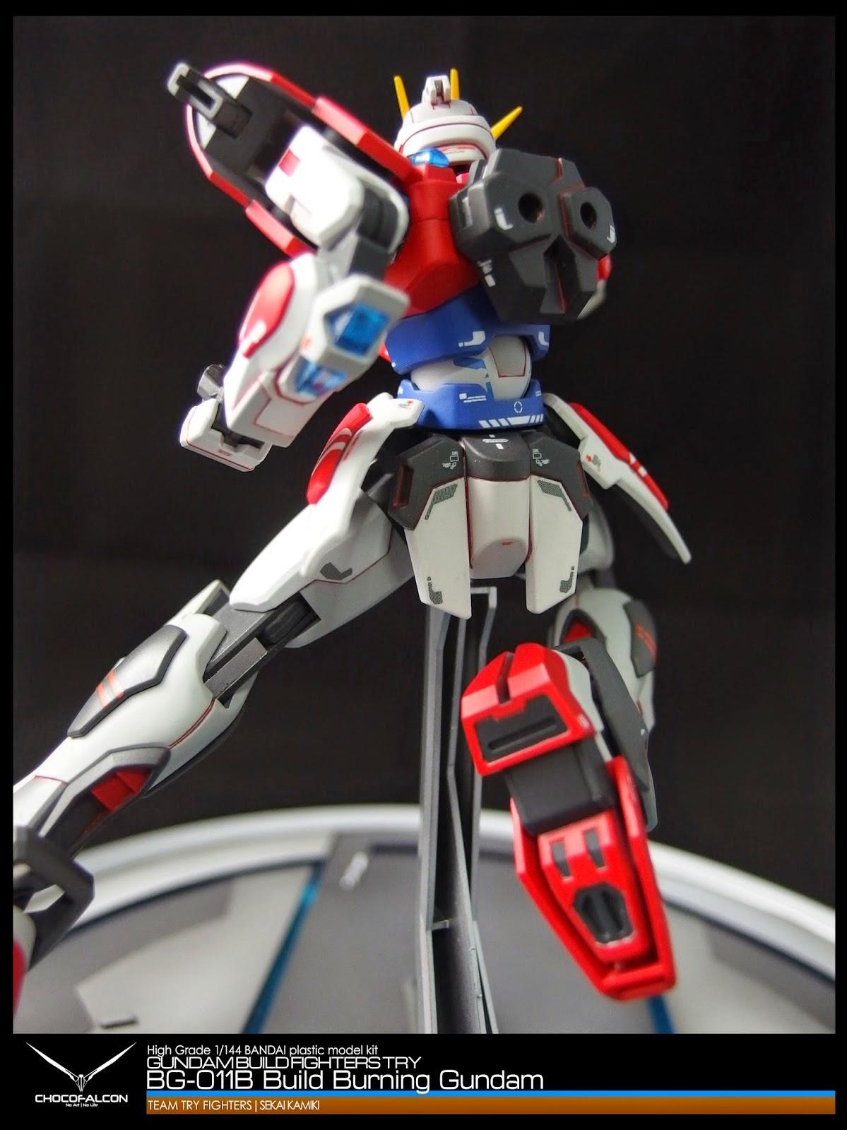 Painted Build: HGBF 1/144 Build Burning Gundam With Florescent Gloss Coat