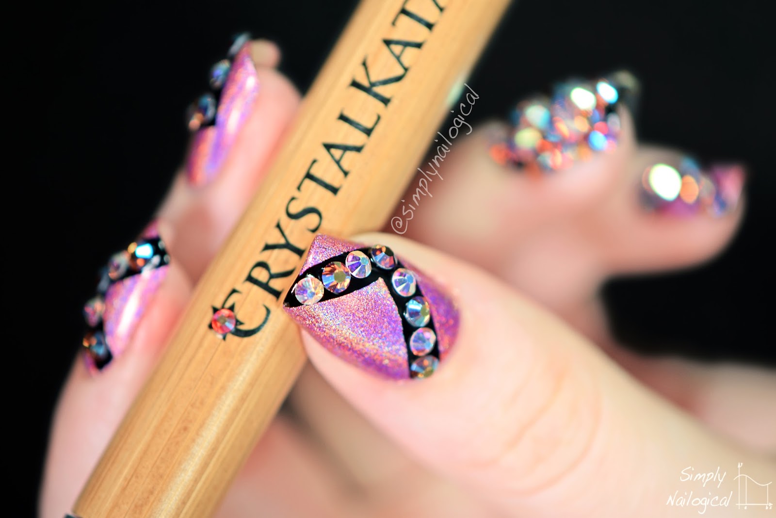 Simply Nailogical: Crystal bling nails with the Crystal Katana