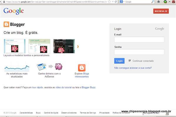 Como Fazer um blog no blogger