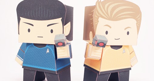 Star Trek Cubefold - Kirk & Spock Papercraft | Papercraft Paradise ...