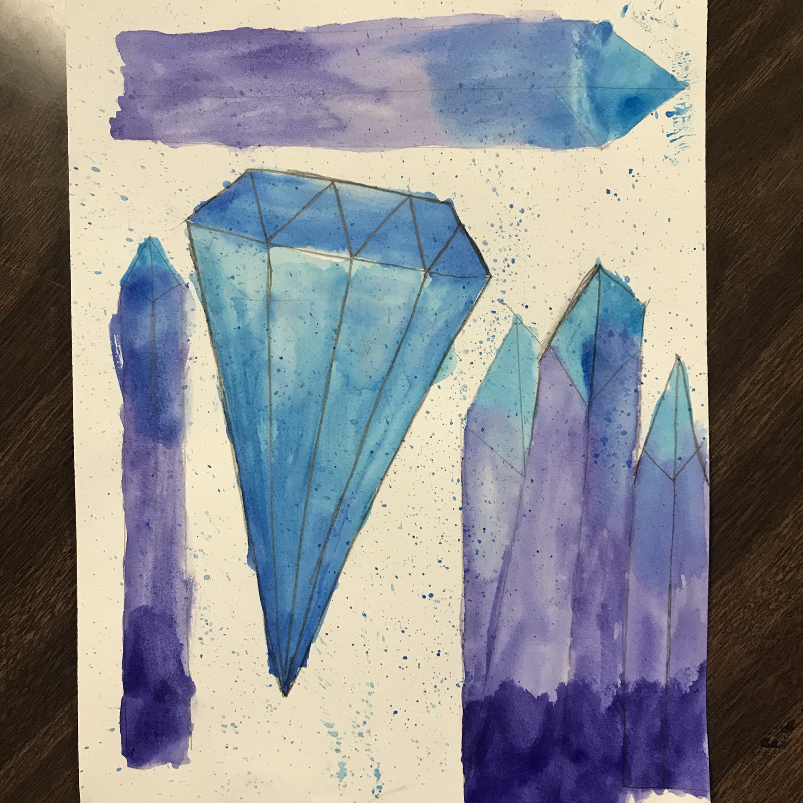 Elements of the Art Room: Art Rocks! 4th grade Gems & Crystals
