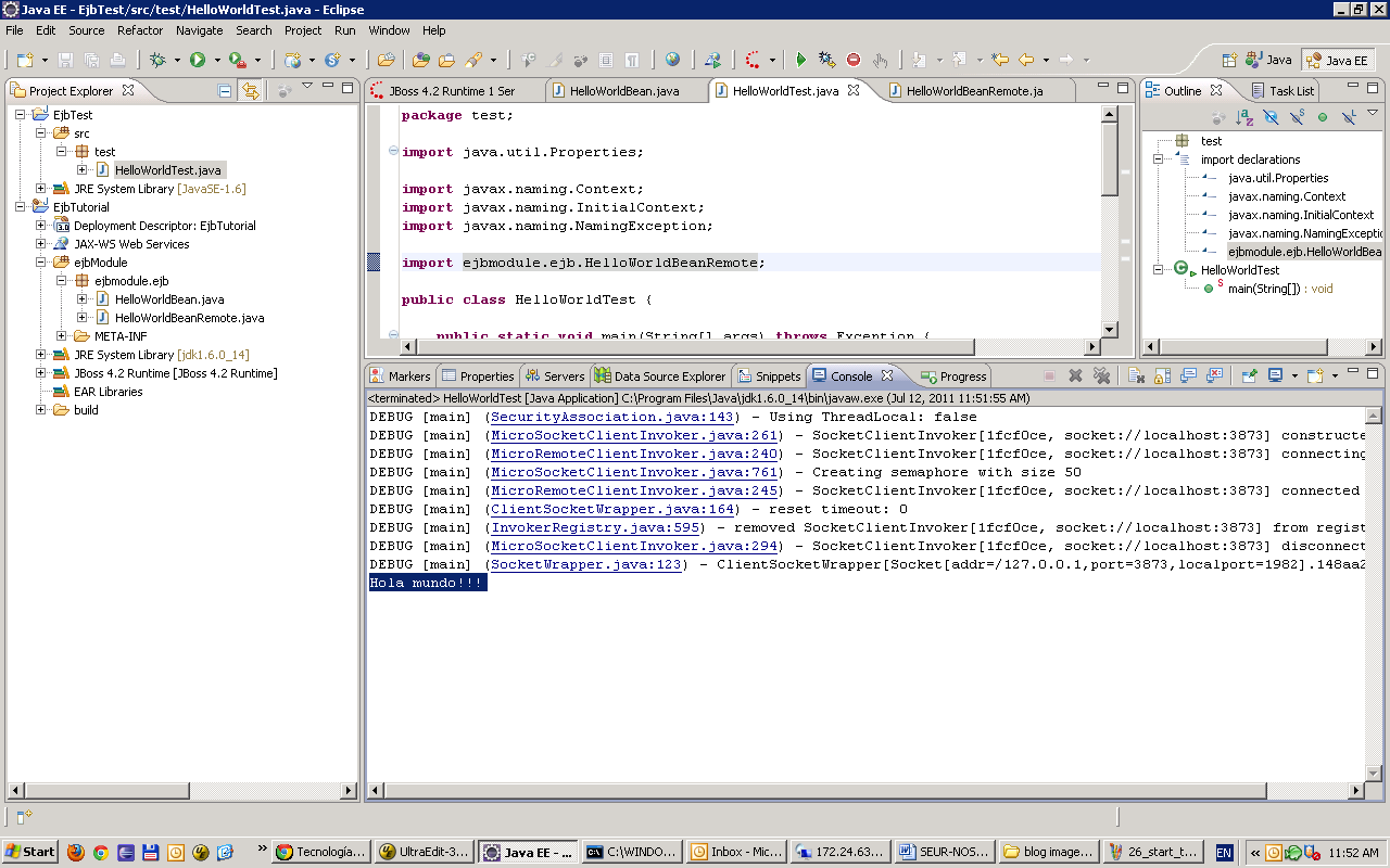 Java Frameworks & APIs: EJB - Configuración Eclipse + JBoss + EJB3