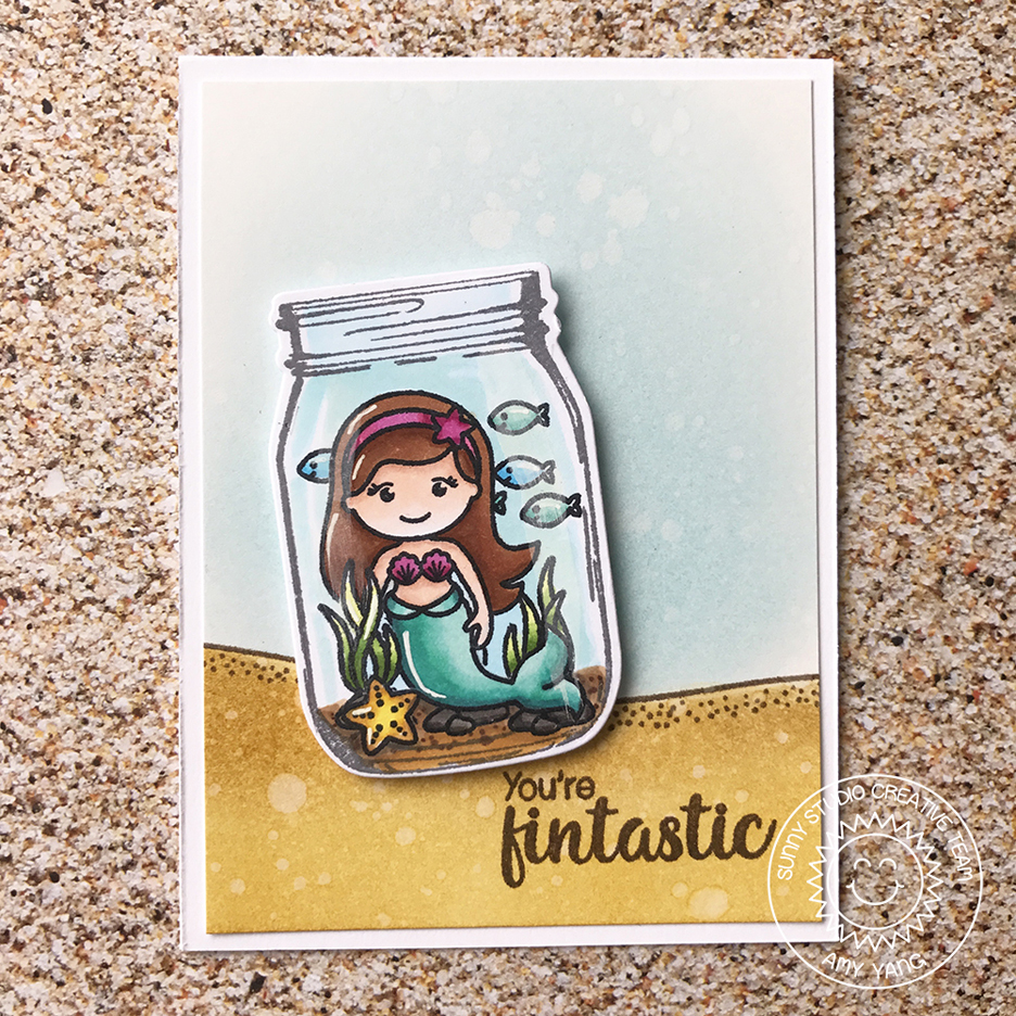 Sunny Studio: Oceans Of Joy & Magical Mermaids Underwater Scenes Card ...