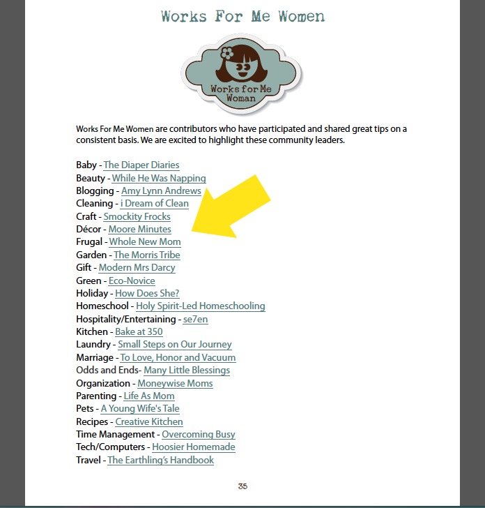 Moore Minutes: THAT WORKS FOR ME ebook on tour! Plus, book GIVEAWAY ...