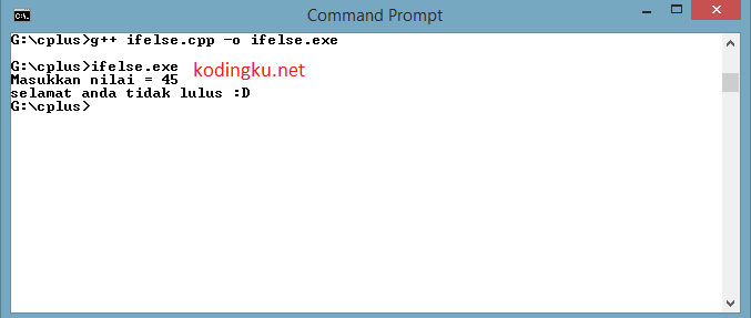Pembahasan percabangan if else c++ - Tutorial Pemrograman lengkap ...