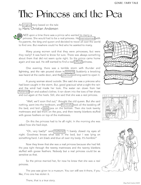 Reading With A Purpose: The Princess and the Pea