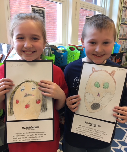 Third Grade's a Charm: Similes & Metaphors Self-Portraits