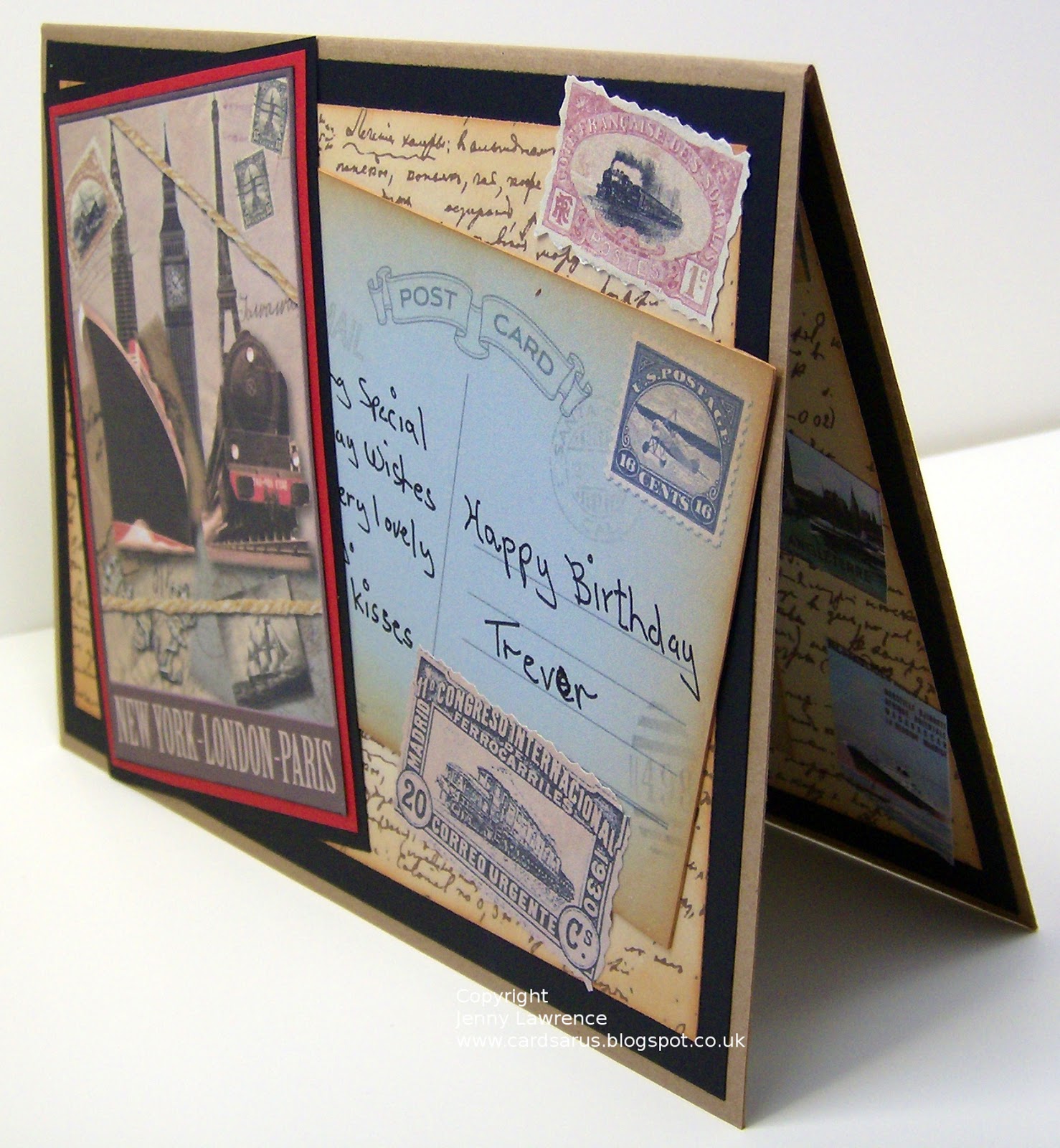 CARDSARUS: TRAVEL THEME BIRTHDAY CARD