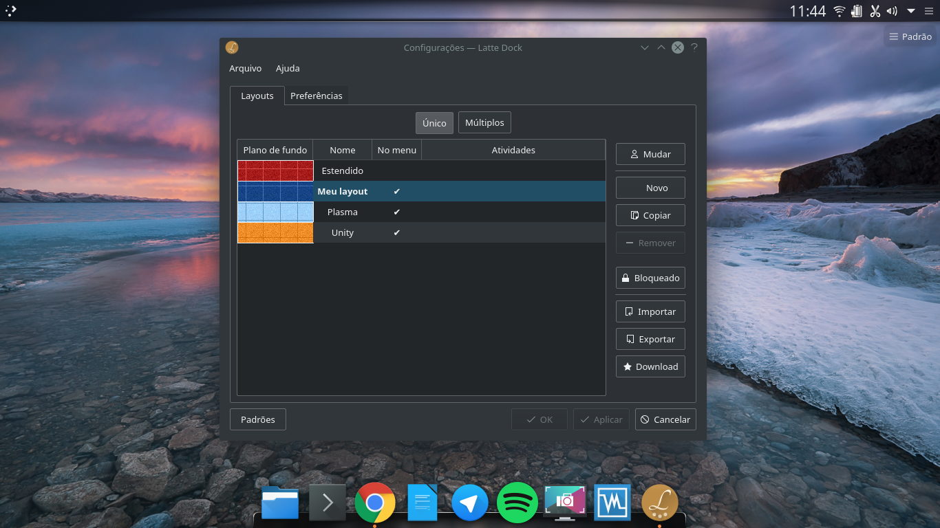 Latte dock no KDE do Debian Buster, Ubuntu Disco e posteriores